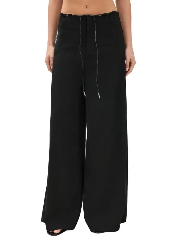 Lioness On Duty Wide Leg Pants - Onyx