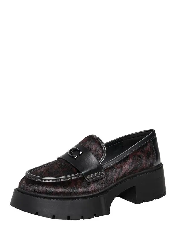 Coach Leah Platform Loafers - Dark Leopard