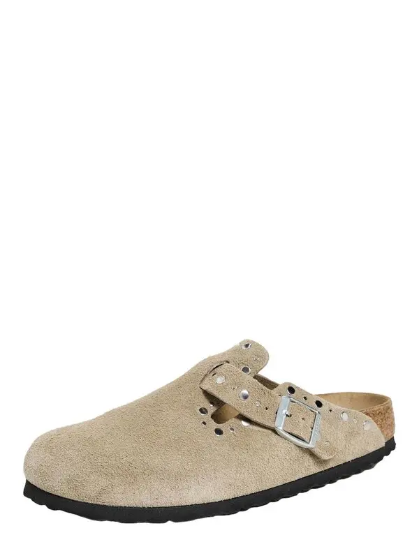 BIRKENSTOCK Boston Rivets Clogs - Taupe