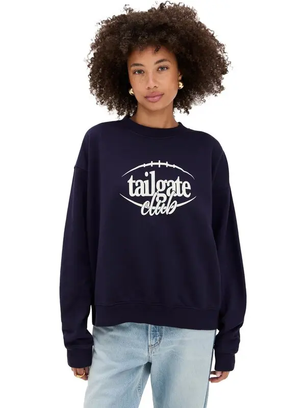 STATE & LAKE Tailgate Club Graphic Sweatshirt - Navy