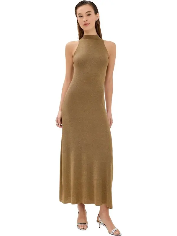 Altuzarra Mitzi Metallic Knit Maxi Dress - Gold