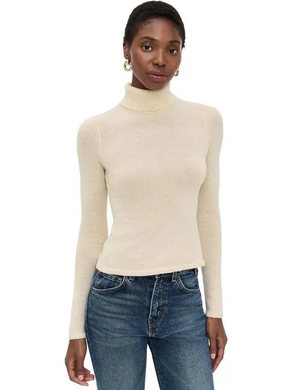 Cult Gaia Alice Turtleneck Top - Lt Oatmeal