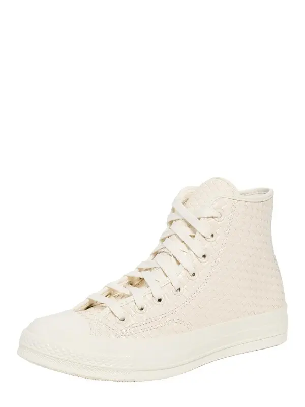 CONVERSE Chuck 70 Woven Leather High Top Sneakers - Egret/egret/egret