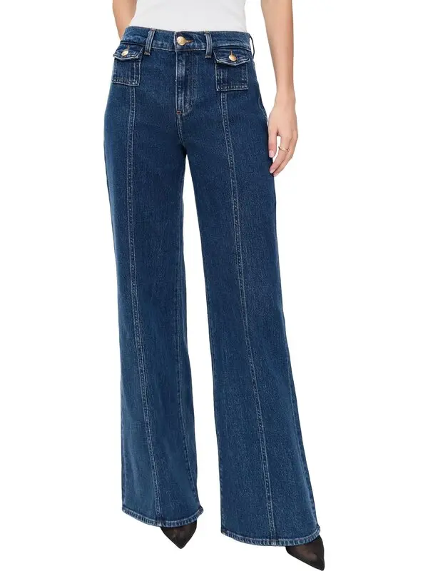 7 For All Mankind Lotta Wide Leg Jeans - Artifact
