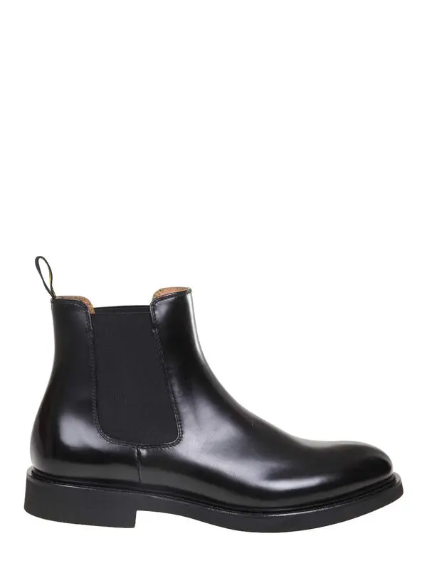 DOUCAL'S Leather Ankle Boots - Black