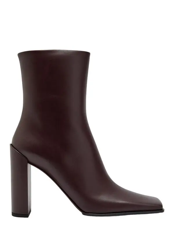 Alaïa Leather Ankle Boots - Brown