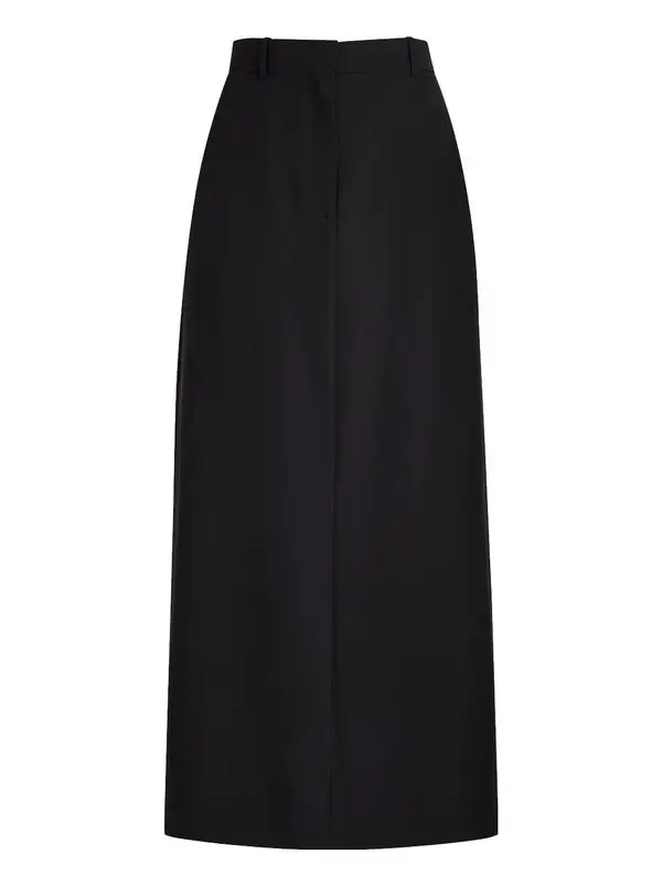 THE ROW Seraphyne Wool Maxi Skirt - Black