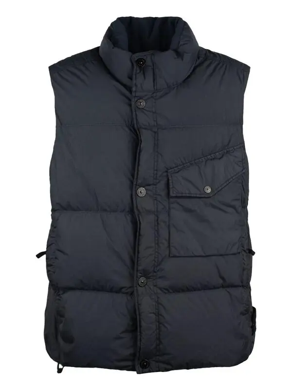 Stone Island Lightweight Nylon Reps Down Vest - Blue