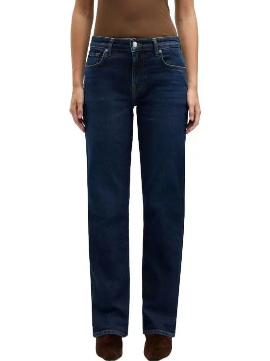 7 For All Mankind Calie Ankle Straight-leg Jeans - Bluecrest