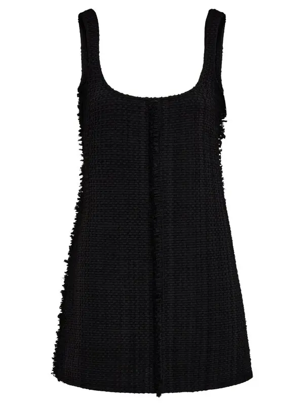 FERRAGAMO Georgette Mini Dress - Black