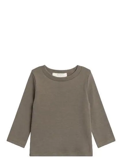 KENDI Rory Long Sleeve Ribbed Top - Olive