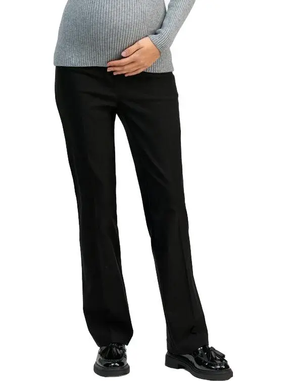 PIETRO BRUNELLI Prince Over-the-bump Straight Leg Maternity Trousers - Black