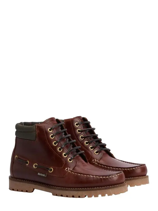 Barbour Tiller Moc Toe Boots - Mahogany