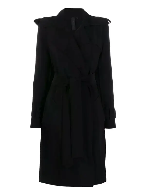 Norma Kamali Belted Trench Coat - Black