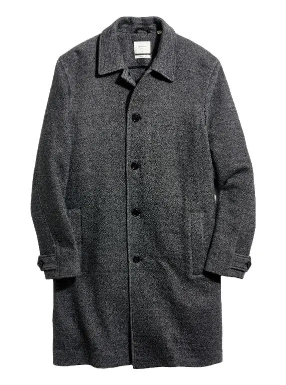 Billy Reid Ronan Wool Twill Topcoat - Charcoal