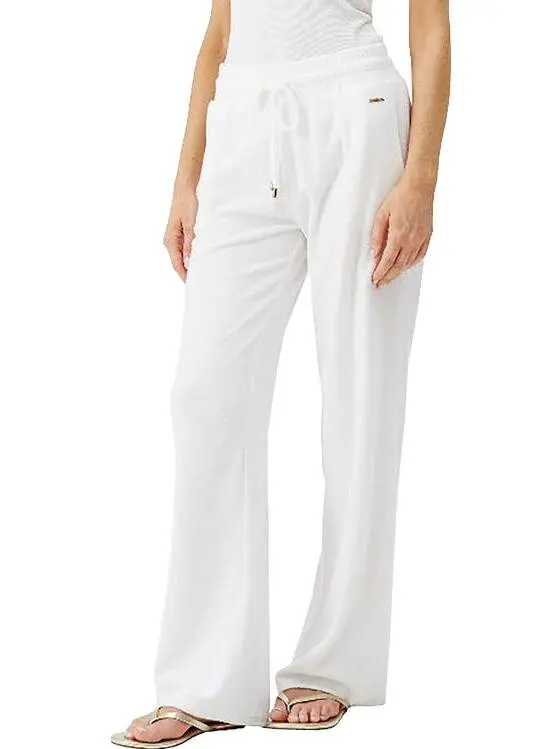 Melissa Odabash Betty Cotton-blend Terry Cover-up Pants - White