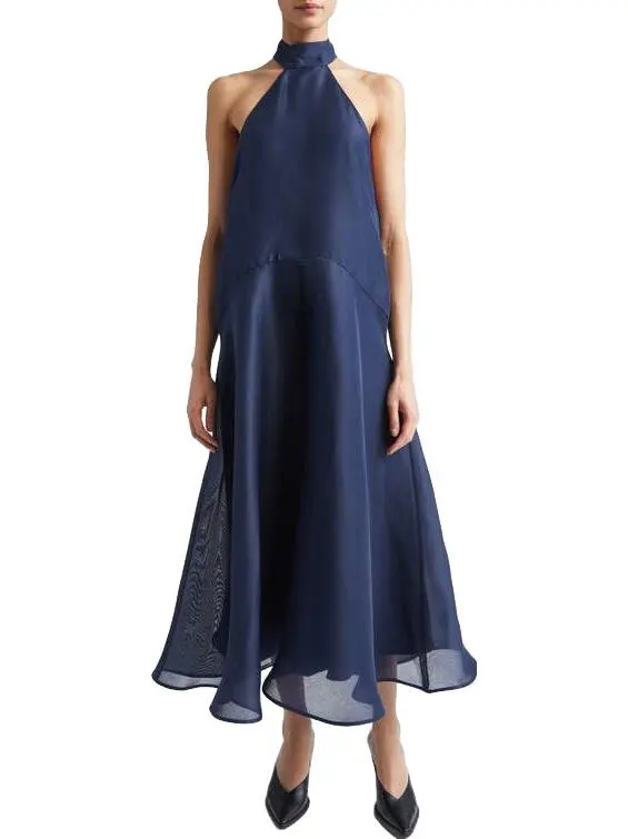 Altuzarra Becca Sleeveless Silk Gown - Navy