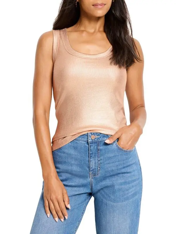 NIC+ZOE Glazed Rib Tank - Copper Cream