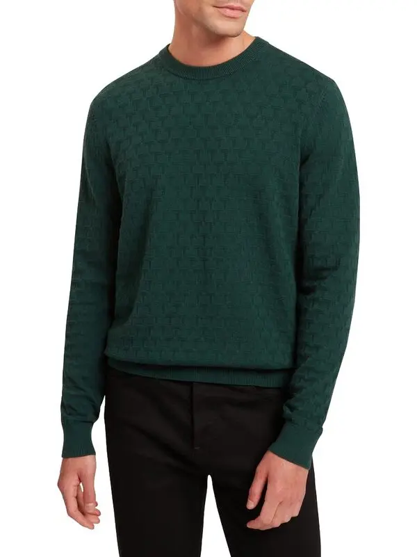 Ted Baker London Sainsy Jacquard Cotton-blend Sweater - Dark Green