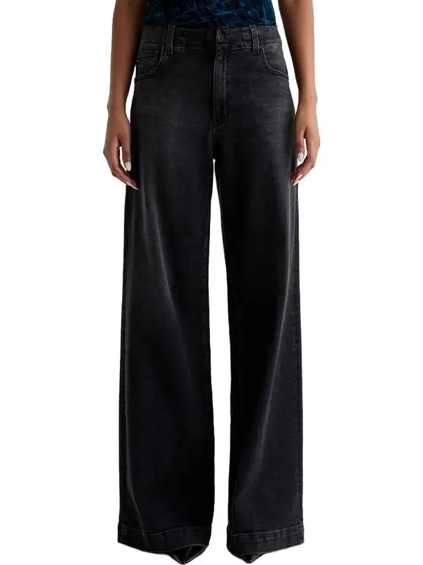 Ag Deven Ultra High-waist Wide-leg Jeans - Nebula