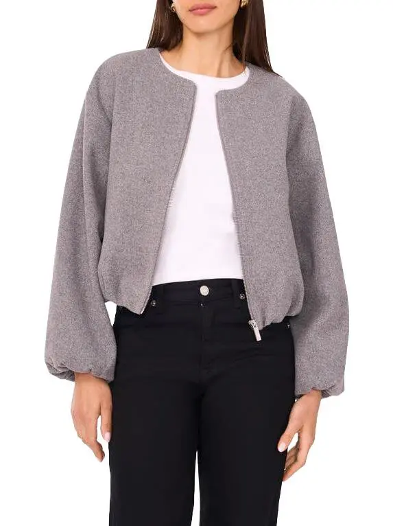 Vince Camuto Blouson Sleeve Jacket - Medium Heather Grey