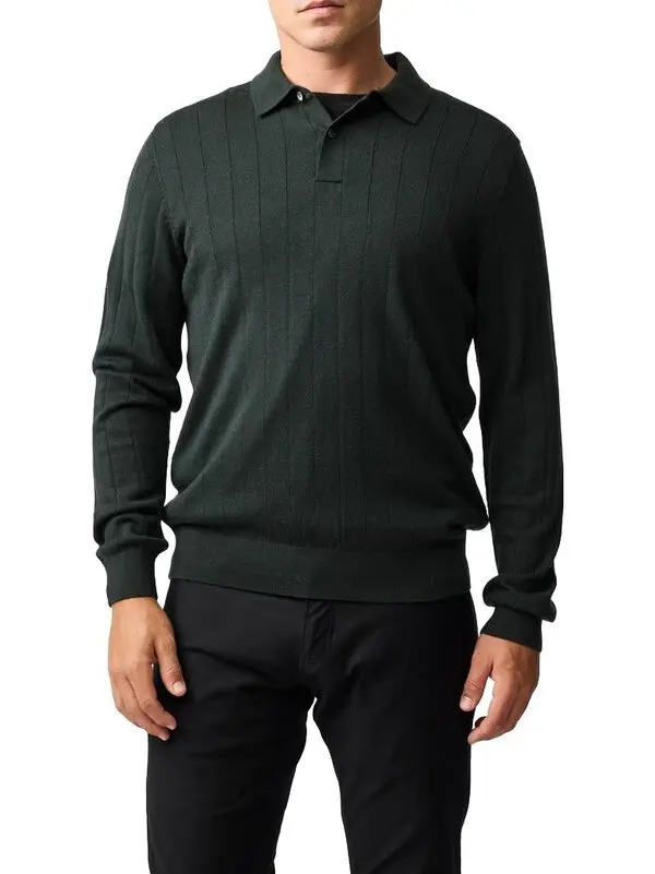 Rodd & Gunn Murdoch Merino Wool Polo - Forest