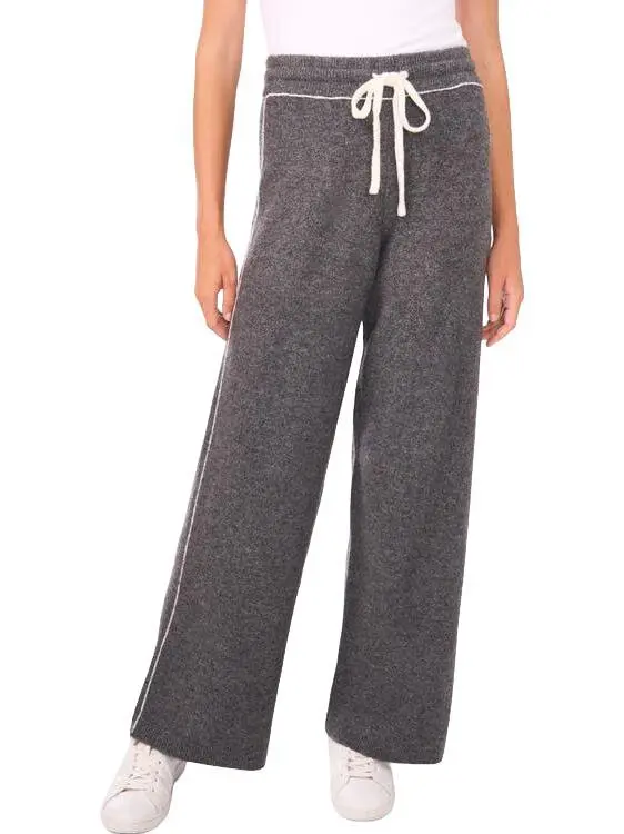 Vince Camuto Knit Drawstring Pants - Medium Heather Grey