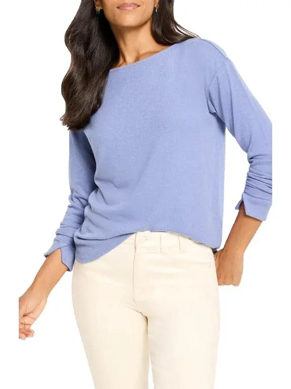NIC+ZOE Everyday Easy Cozy Knit Top - Blue Slate