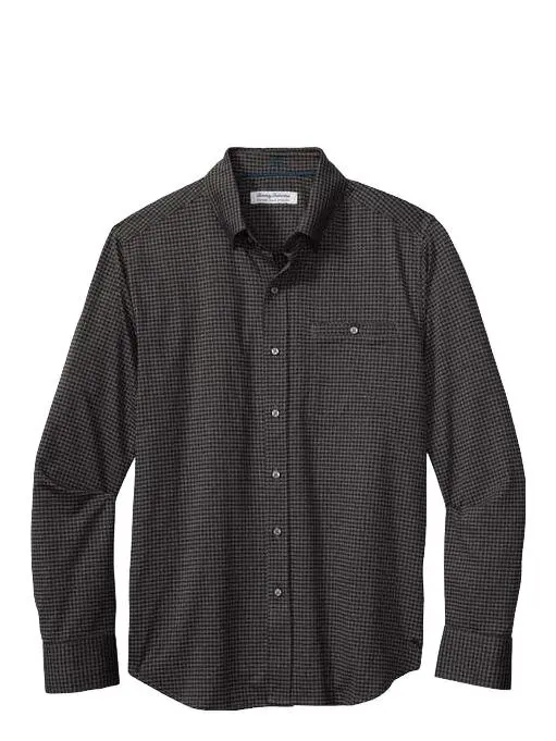 Tommy Bahama San Sebastian Microcheck Islandzone® Button-up Shirt - Black