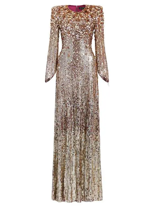 Jenny Packham Phara Sequin Gown - Cardinal