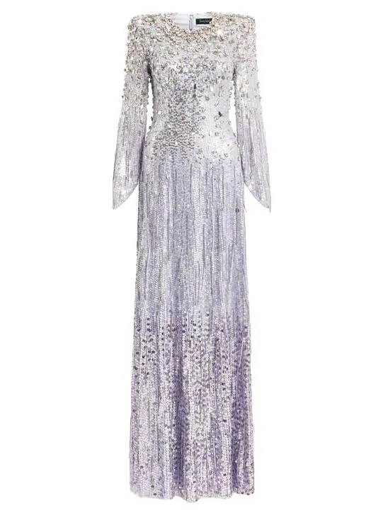 Jenny Packham Phara Sequin Gown - Iris