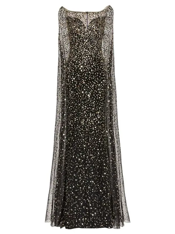 Jenny Packham Roman Embellished Gown - Liquorice
