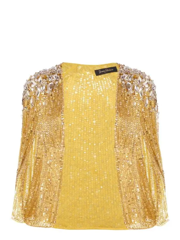Jenny Packham Mina Sequin Capelet - Primrose