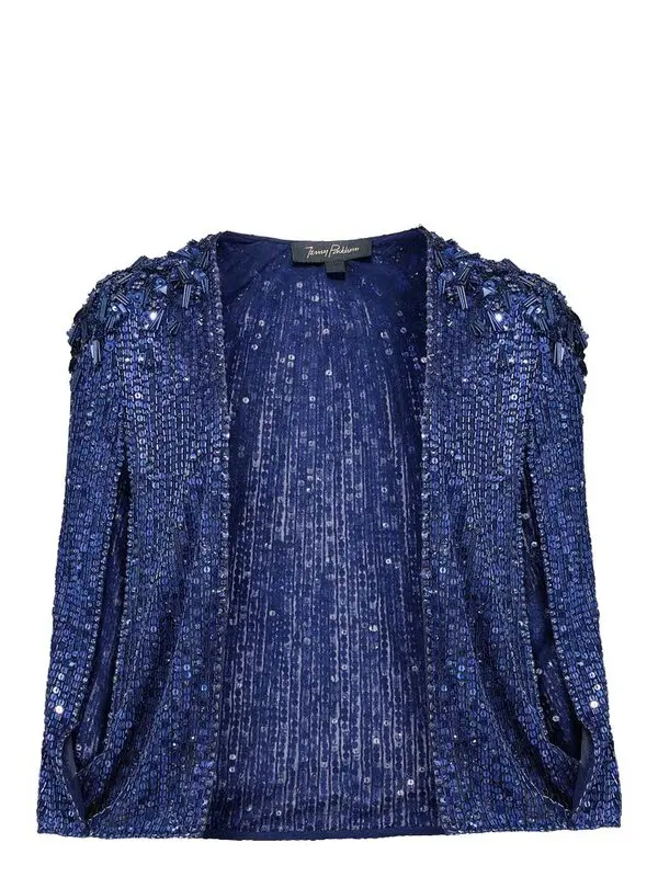 Jenny Packham Mina Sequin Capelet - Sea Dragon