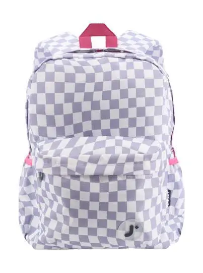 J WORLD Oz 17" Daily Backpack - Lavender Checkers