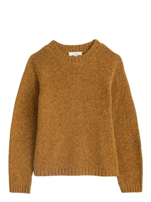SEASALT CORNWALL Dawson Pick Merino Wool-blend Crewneck Sweater - Knit Melange Marshland