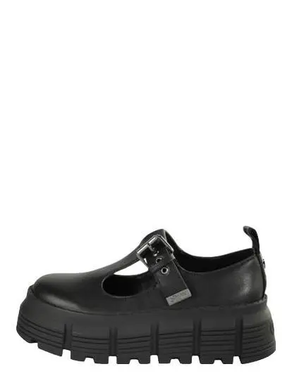 BUFFALO BOOTS Ava Mary Jane Platform Flats - Black
