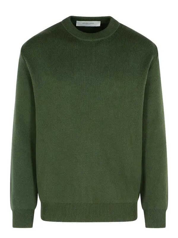 Golden Goose Knitted Cotton Sweater - Green