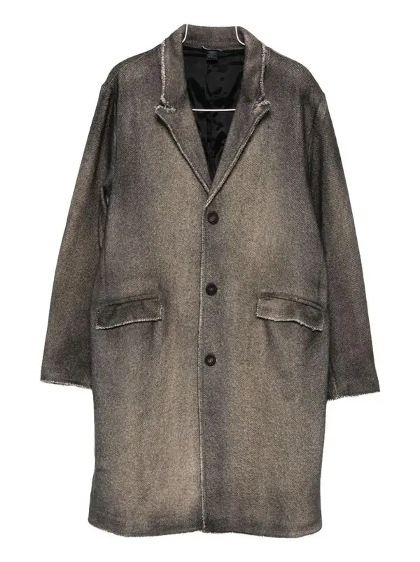 Avant Toi Wool Single-breasted Coat - Brown