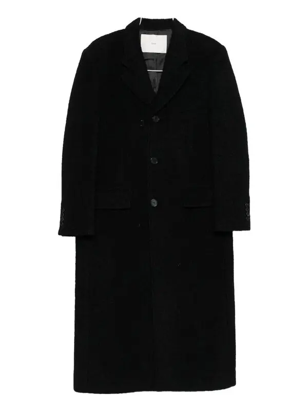DUNST Wool Single-breasted Coat - Black