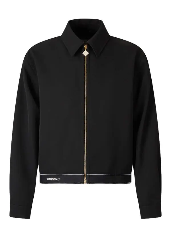 Casablanca Logo Zip Jacket - Black