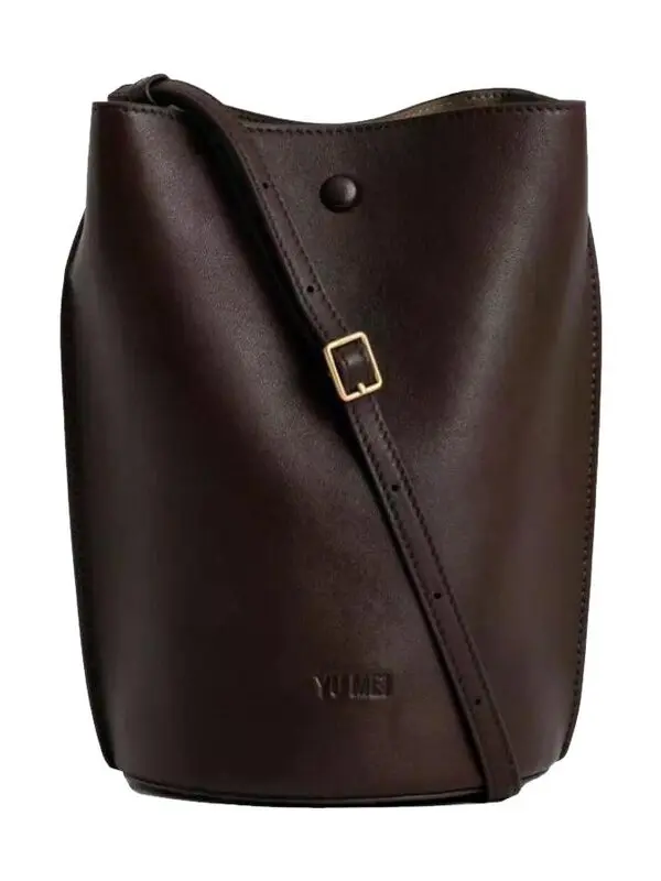 YU MEI Phoebe Strap Bucket Bag - Brown