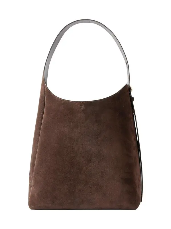 Tory Burch Romy Suede Shoulder Bag - Brown
