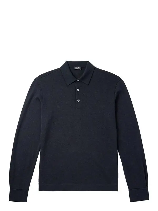 Zegna Cotton-piqué Polo Shirt - Blue
