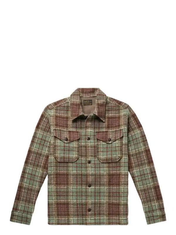Ralph Lauren Percy Checked Wool-blend Felt Shirt - Green