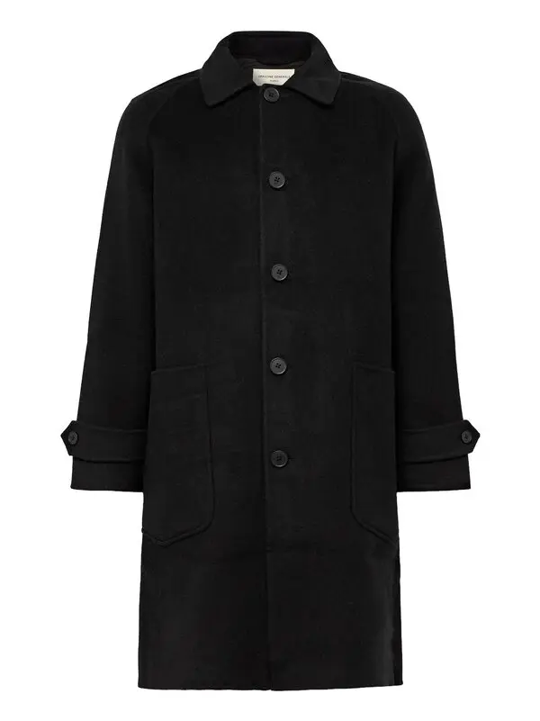 Officine Générale Bryce Wool-felt Coat - Black