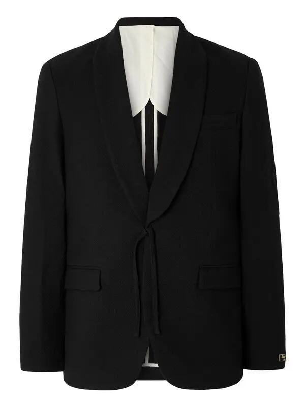 A KIND OF GUISE Shinji Textured-woven Suit Jacket - Black
