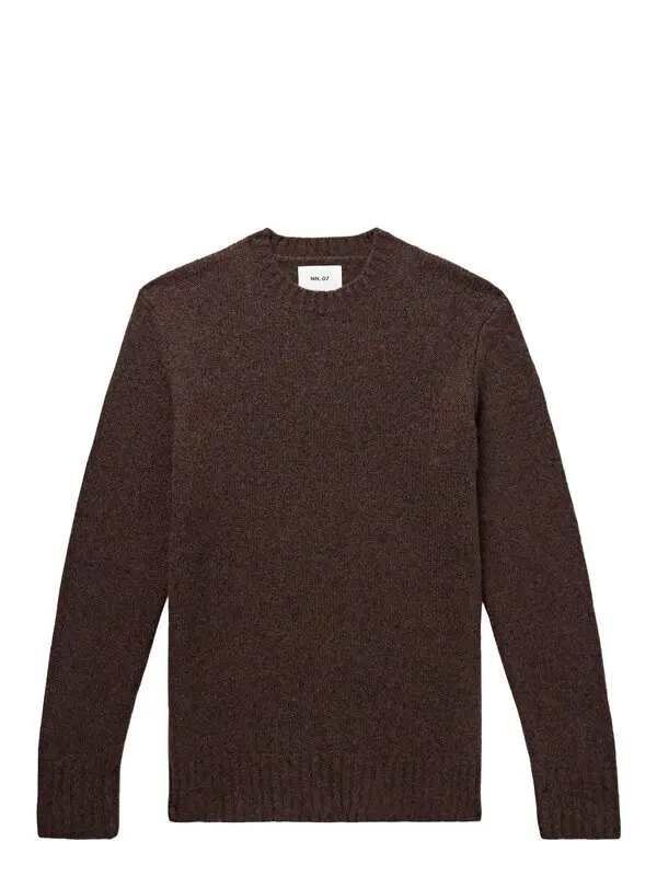 Nn07 Lee 6598 Merino Wool-blend Sweater - Brown