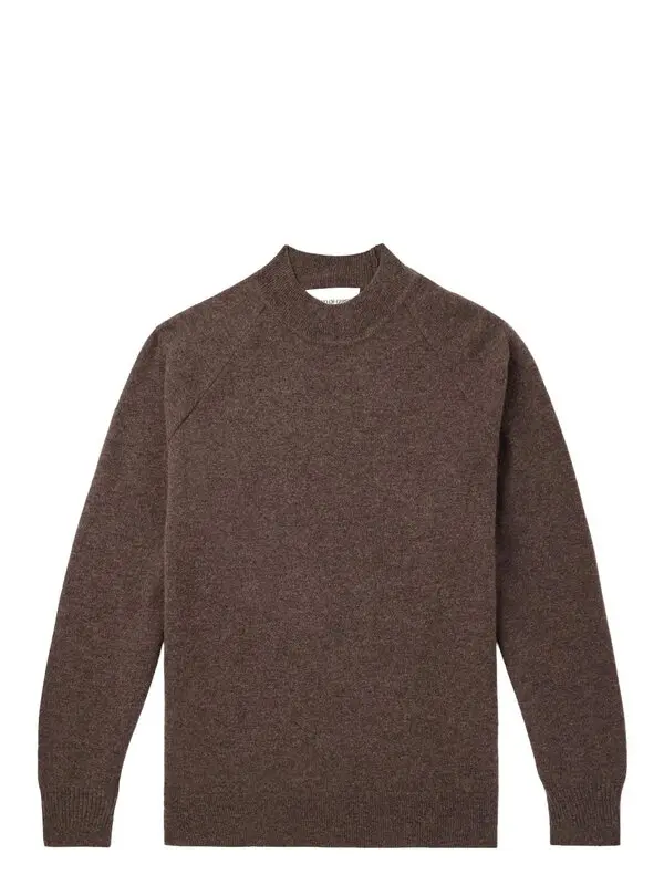 A KIND OF GUISE Morello Merino Wool Mock-neck Sweater - Brown