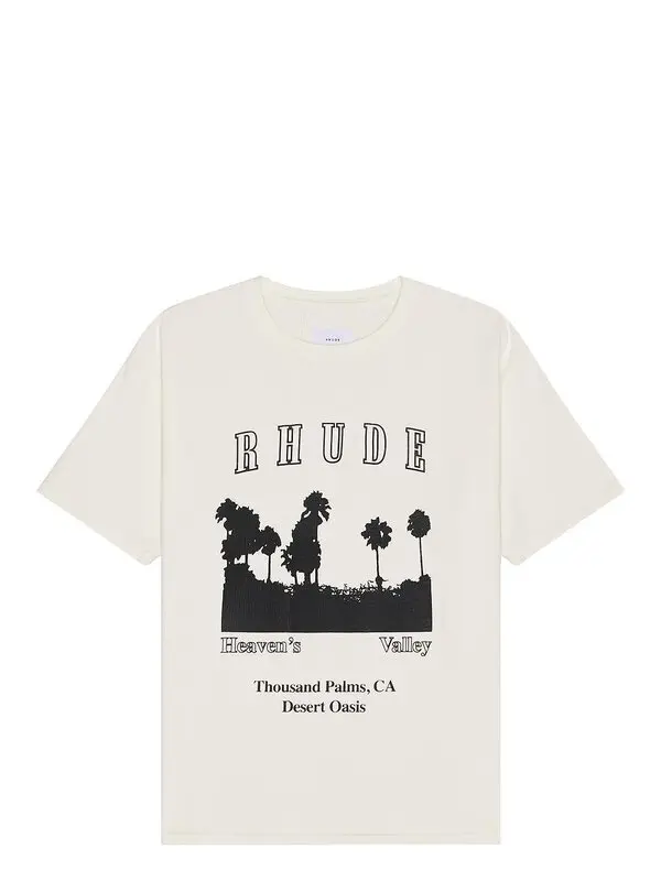 Rhude Thousand Palms Tee - Vintage White & Black